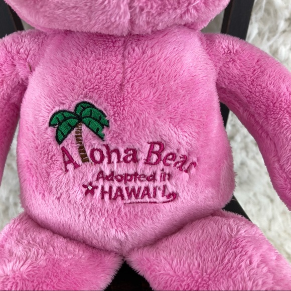 Aloha Bear | Toys | Aloha Bear Adopted In Hawaii Pink Teddy Bear Plush Stuffed Animal Toy 1 ...